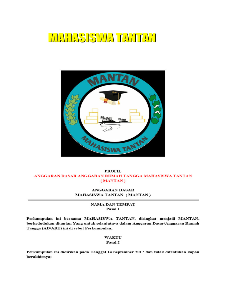 Adrt Mantan | PDF | Politik | Ilmu Sosial