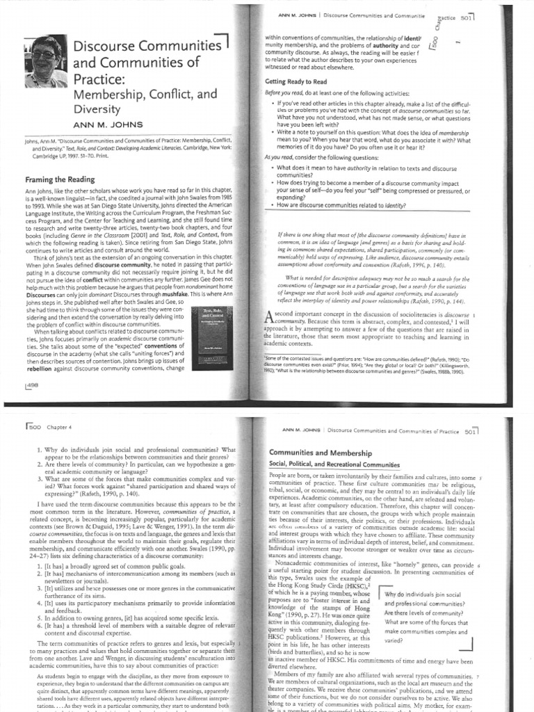 Johns - Discourse Comms and Comms of Practice | PDF
