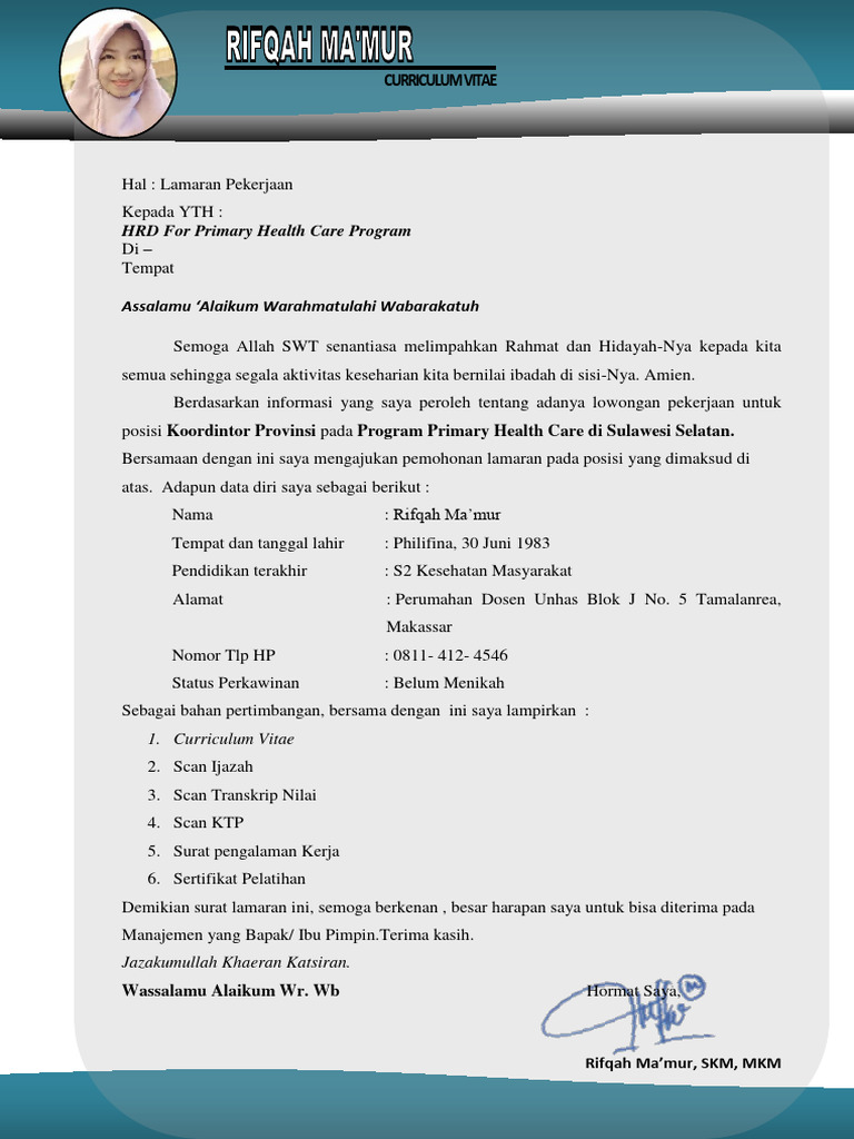 Rifqah Koordinator Provinsi Sulsel | PDF