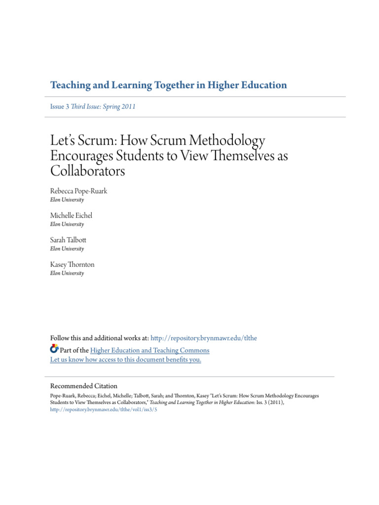 How Scrum Methodology As Collaborators | PDF | Cognition