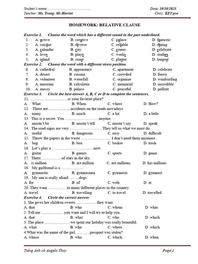 Relative Clauses | PDF | Extinction