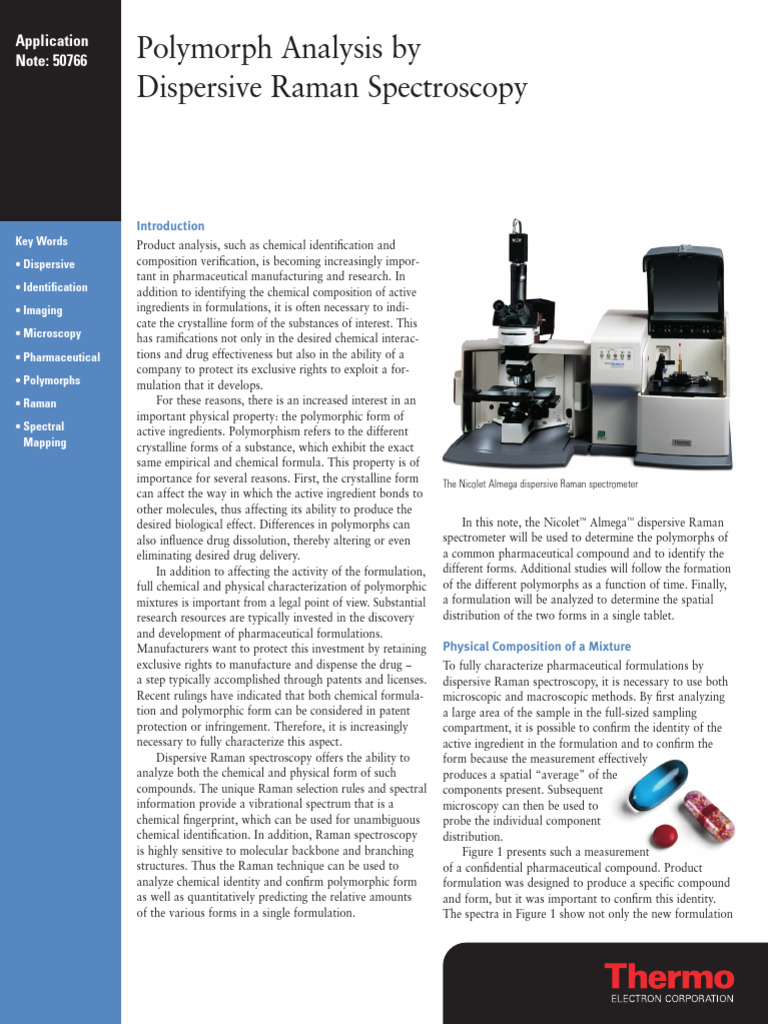 Polymorph Analysis by Dispersive Raman | PDF | Raman Spectroscopy ...