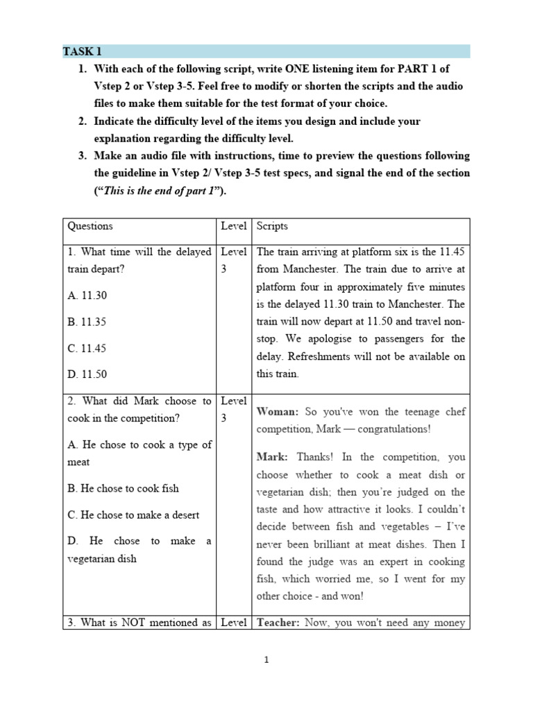VSTEP - Part 2 Module 3 | PDF