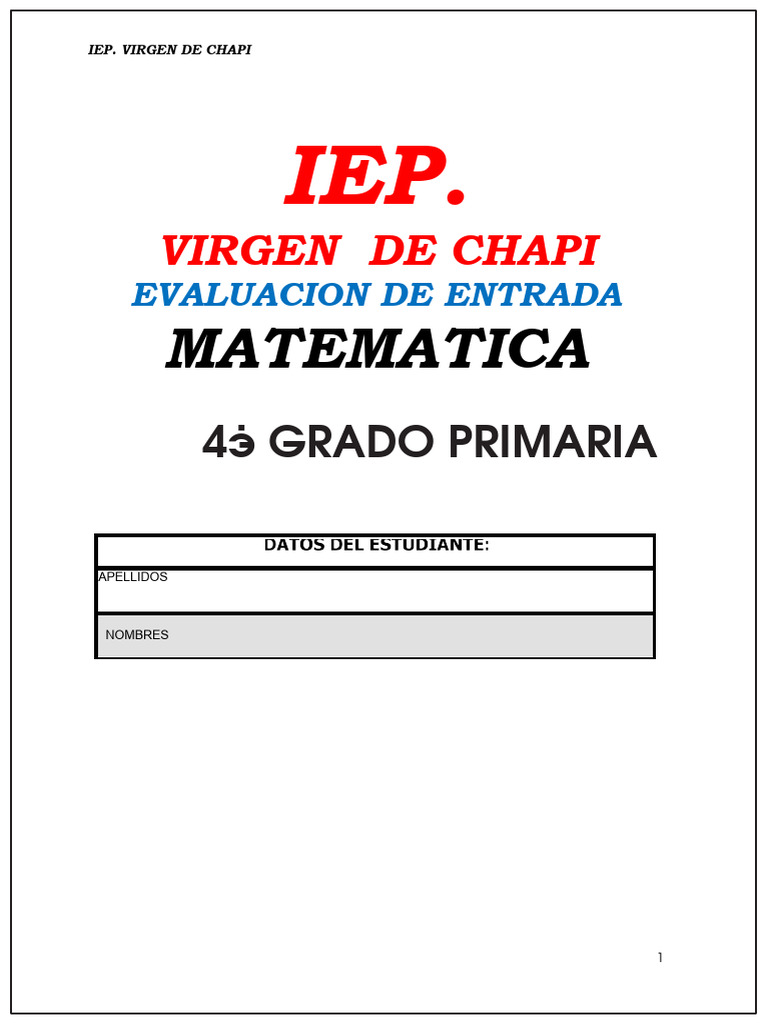 MATEMÁTICA 4° | PDF