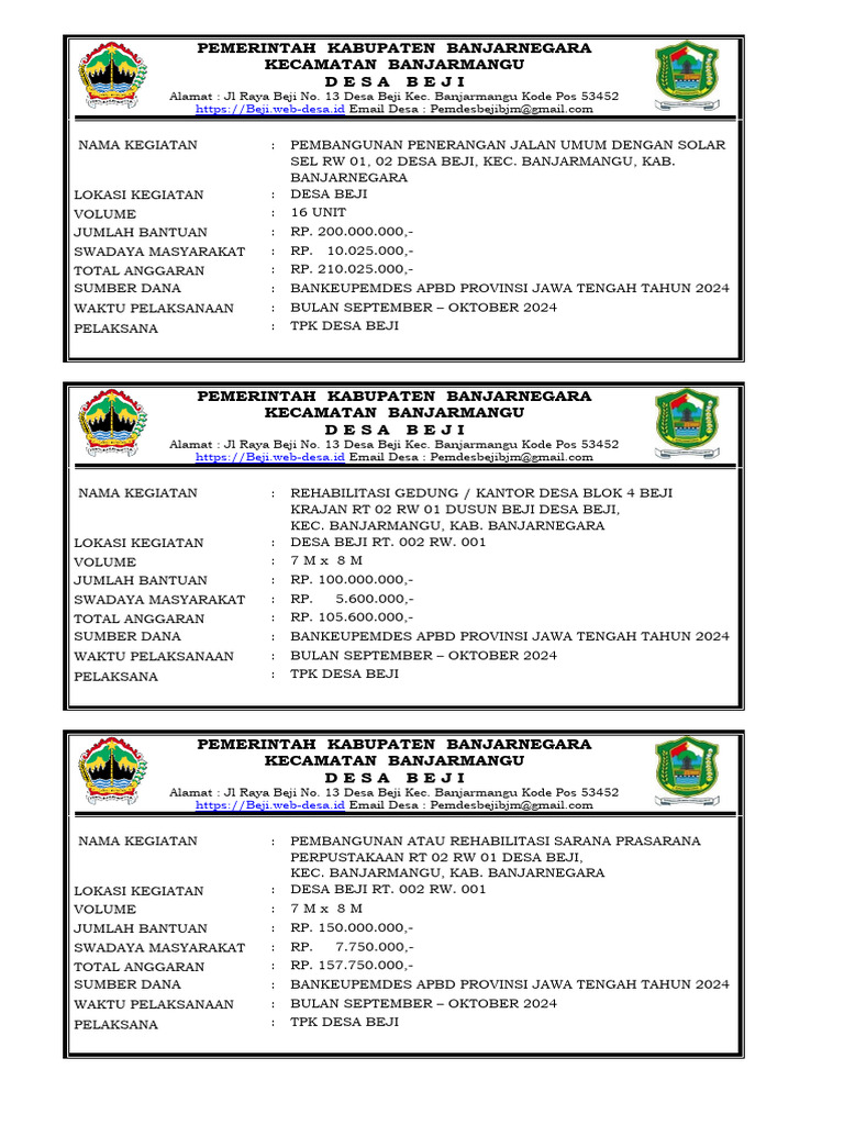 Plang Banprov 2024 | PDF | Pengelolaan Keuangan & Uang | Griya & Taman