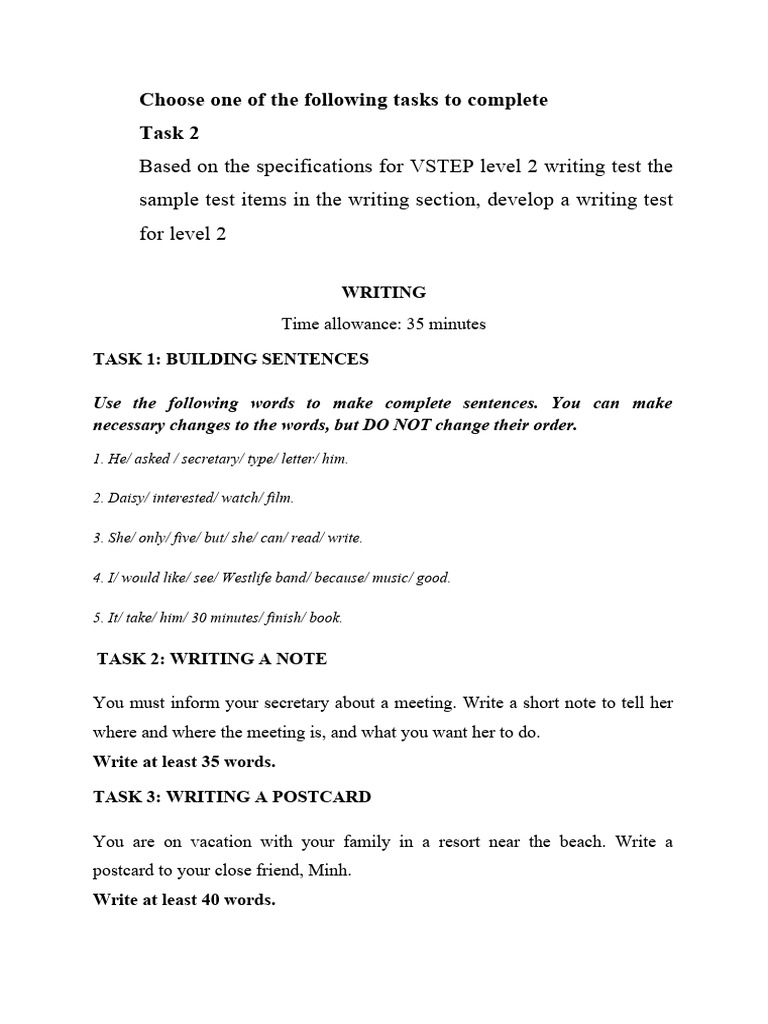 VSTEP - Part 1 Module 5 | PDF