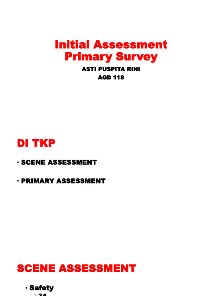 Primary Survey | PDF