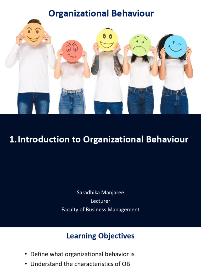 01 Introduction To OB | PDF | Organizational Behavior | Psychology