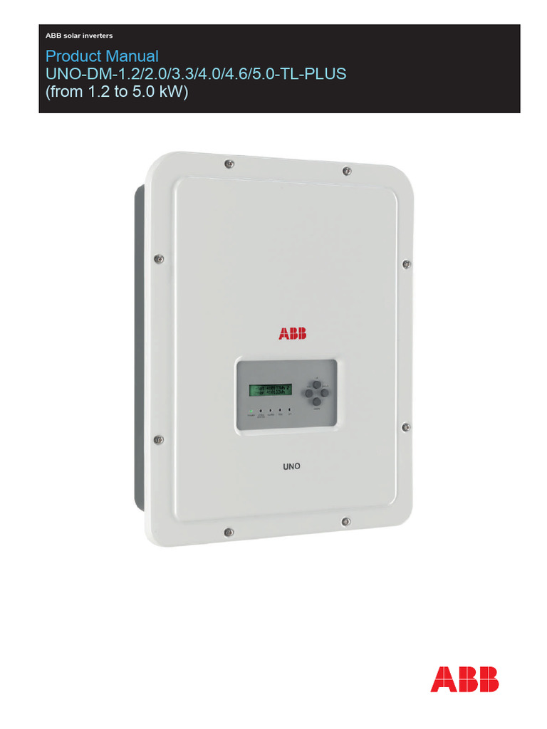 ABB Inverter Manual | PDF | Photovoltaic System | Photovoltaics