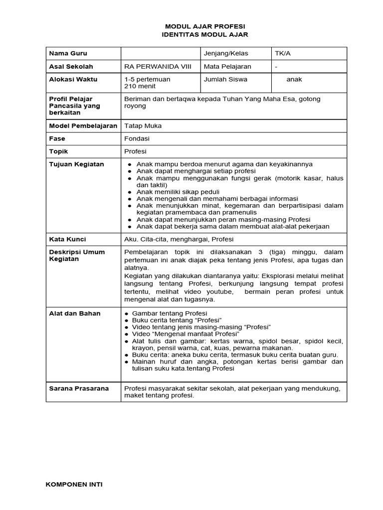 MODUL AJAR PROFESI Eka | PDF | Kesehatan Holistik