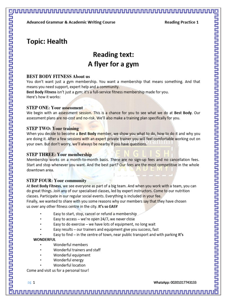 Reading Practice 1 | PDF