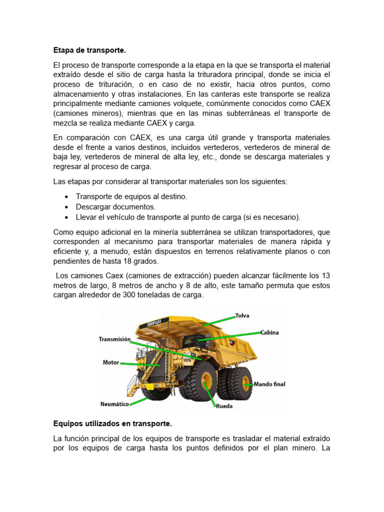 Camión eléctrico CAEX 980E5. cat 798 ac | Descargar gratis PDF | Camión | Minería
