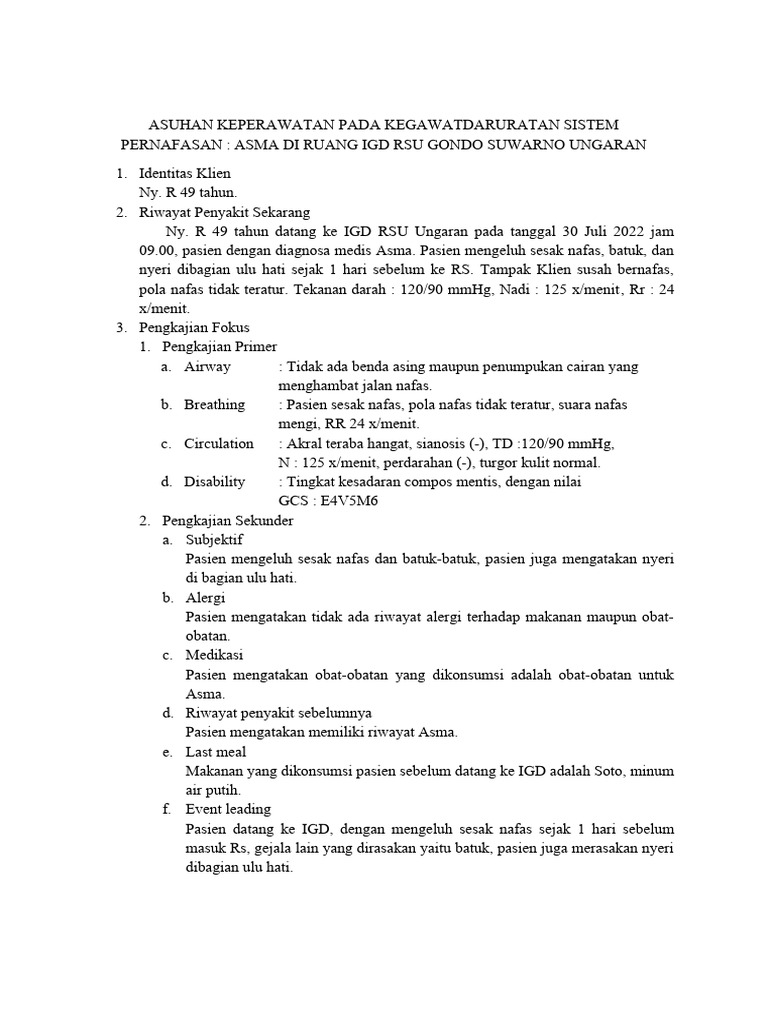Penanganan Asma Darurat di IGD | PDF