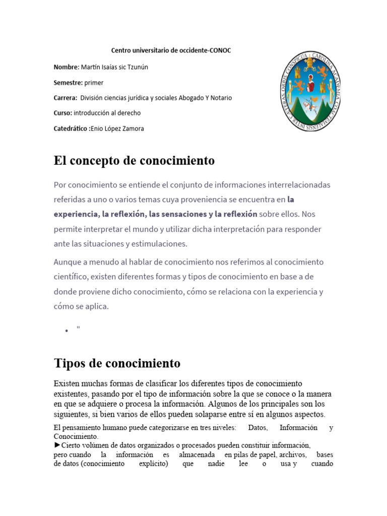 Conocimiento | PDF | Conocimiento | Empirismo