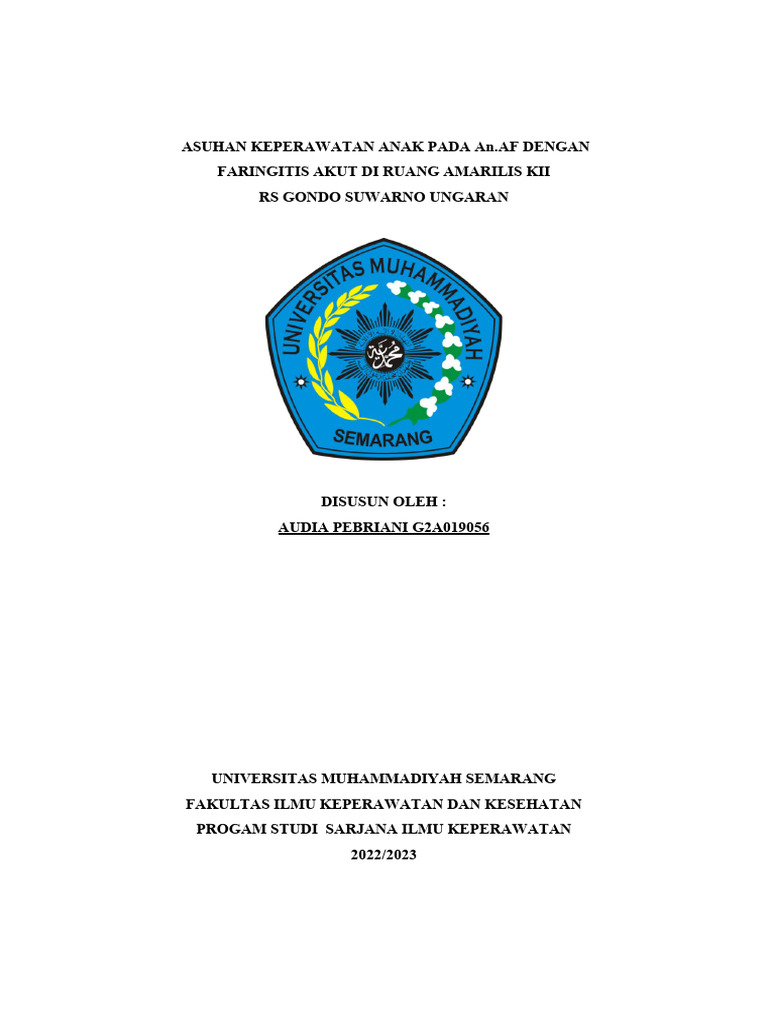 FIX ASKEP FARINGITIS AKUT An - AF | PDF | Kesehatan Holistik