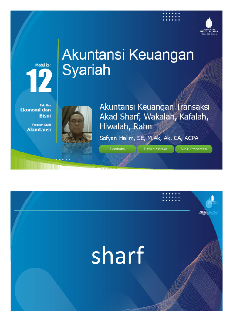 Akuntansi Keuangan Syariah (TM13) | PDF