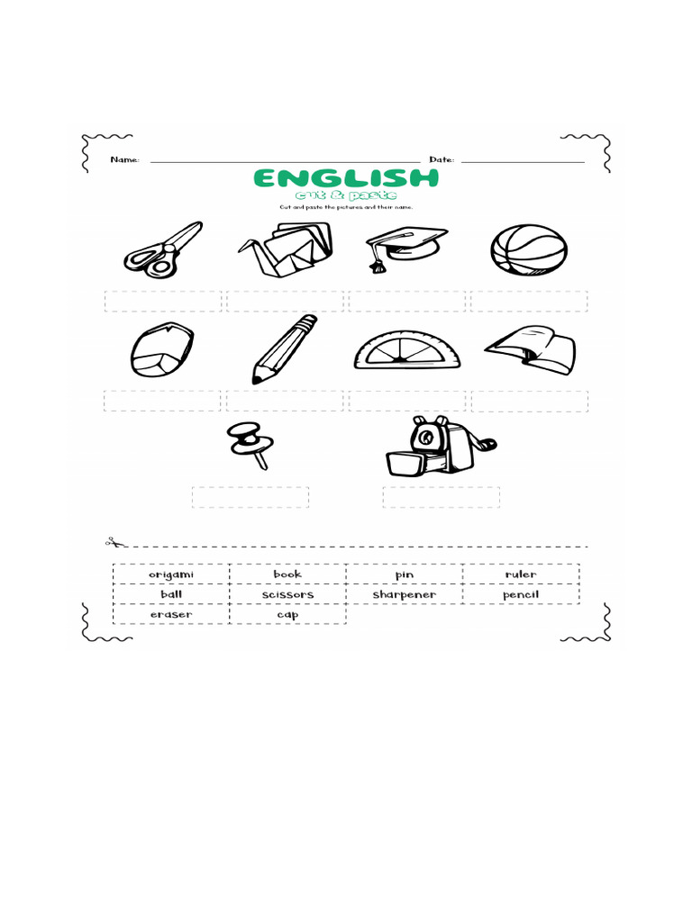 Cut and Paste English Worksheets 174793.Jpg | PDF