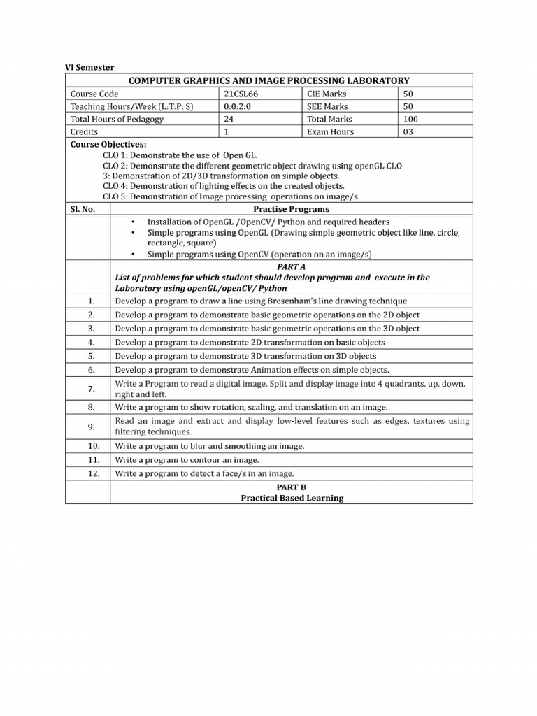 21csl66 Computer Graphics Lab Pdf