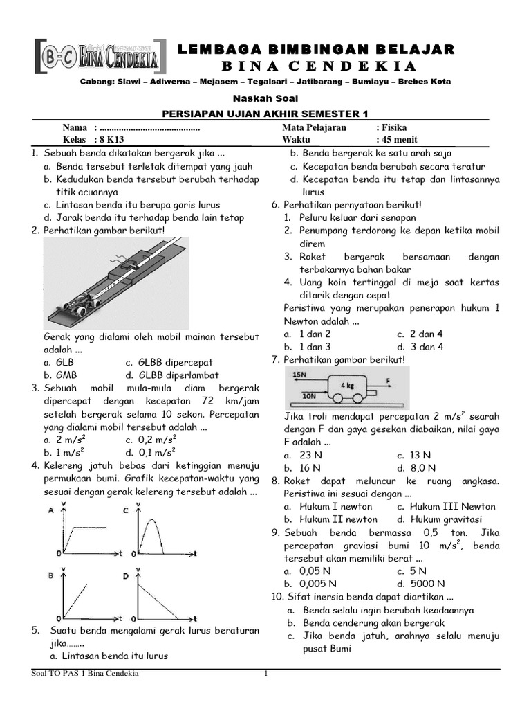 Soal FIS KLS 8 K13 | PDF