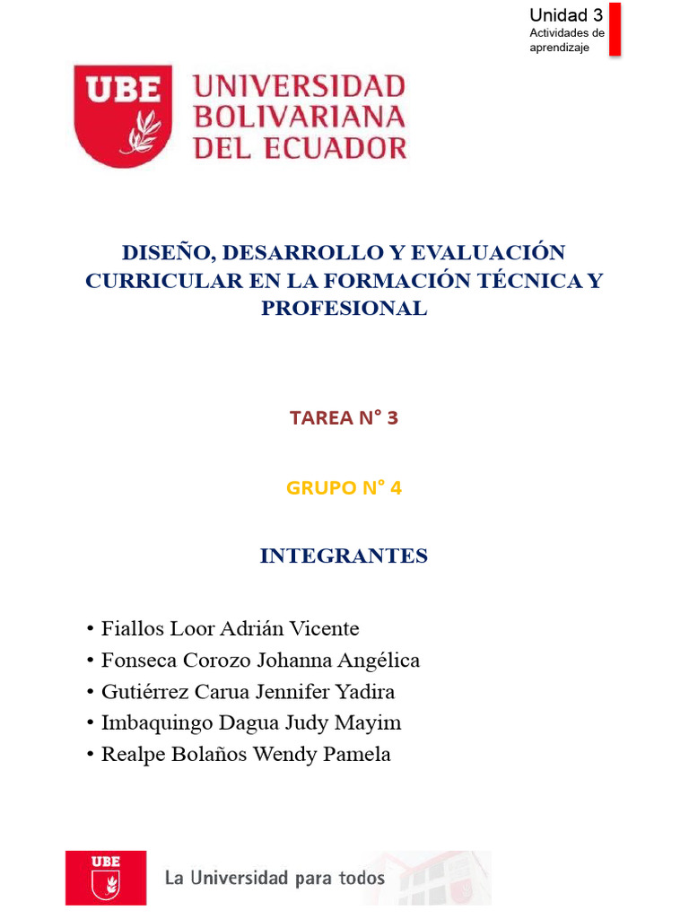 Tarea No 3 | PDF | Evaluación | Aprendizaje