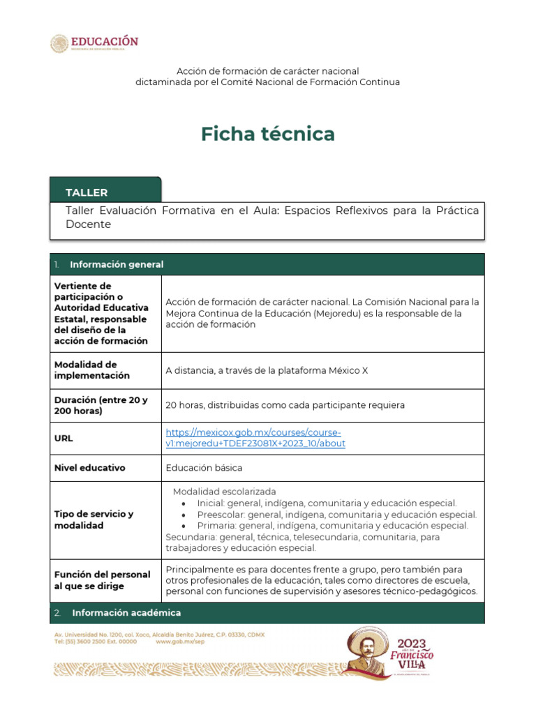 Taller de Evaluacion Formativa en El Aula. MEJOREDU | PDF | Evaluación | Educación de la primera ...