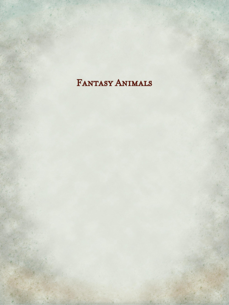 Fantasy Animals | PDF