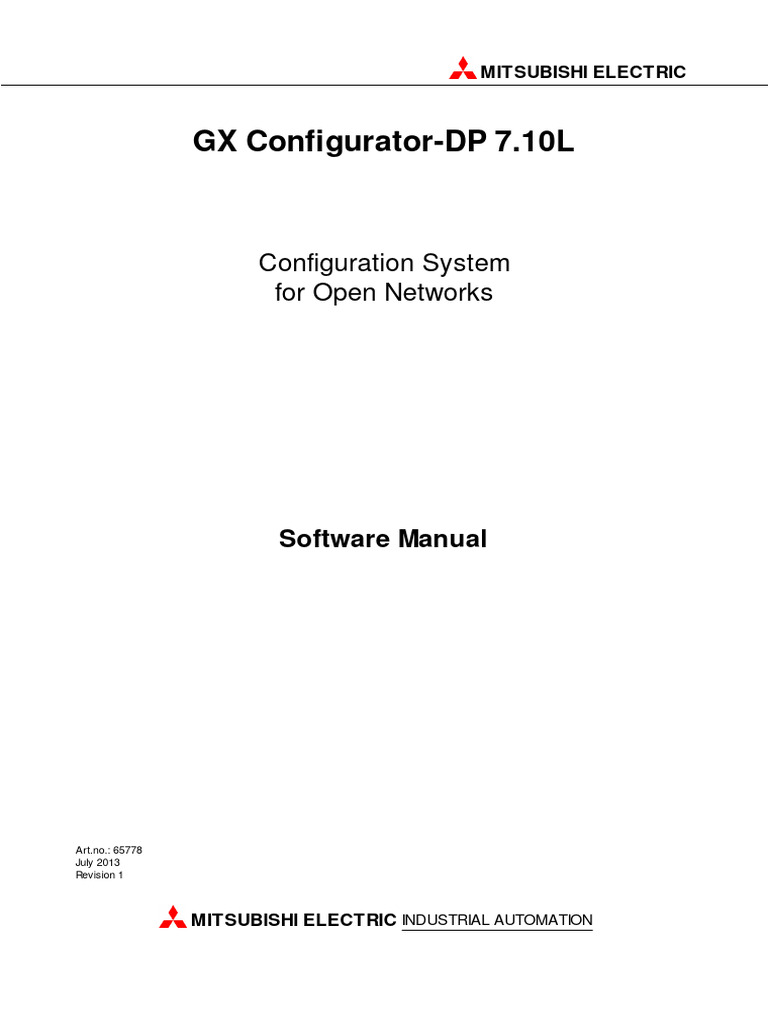 GX Configurator-DP - Software Manual 65778-L (07.13) | PDF | Programmable Logic Controller ...