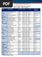 Grade 12 Mock Examination Timetable 2025 | PDF