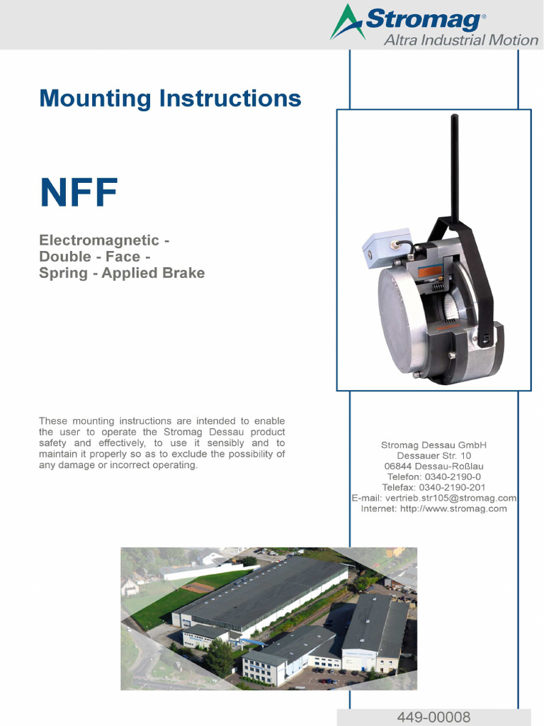 Steering Gear Brake Maunting Stromag Instruction | PDF | Brake | Screw