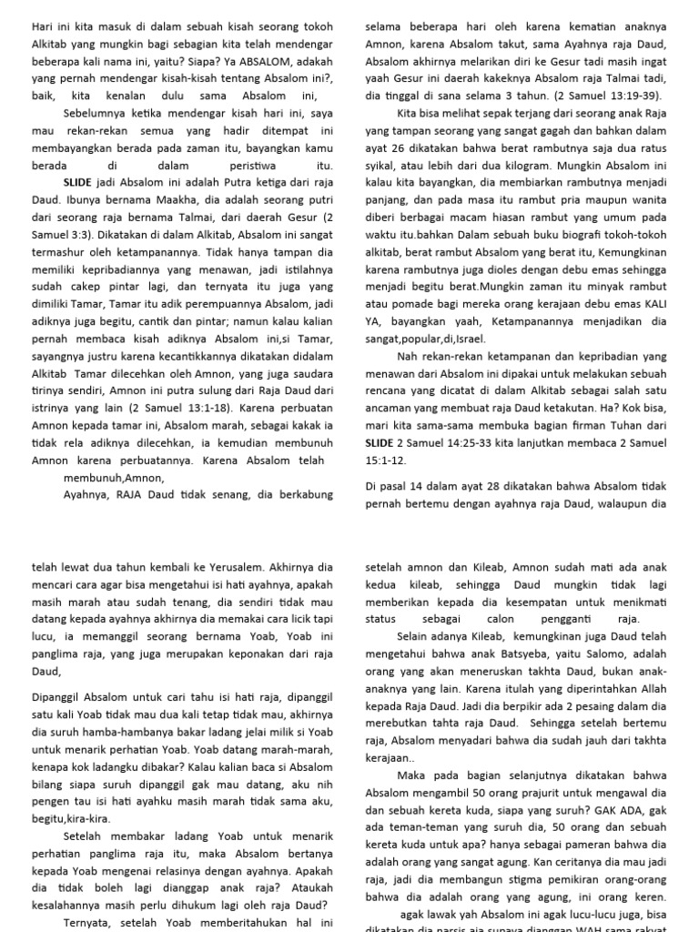 ABSALOM | PDF