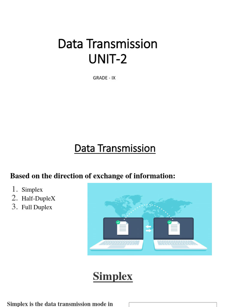 Data Transmission Methods | PDF | Duplex (Telecommunications) | Electronic Engineering