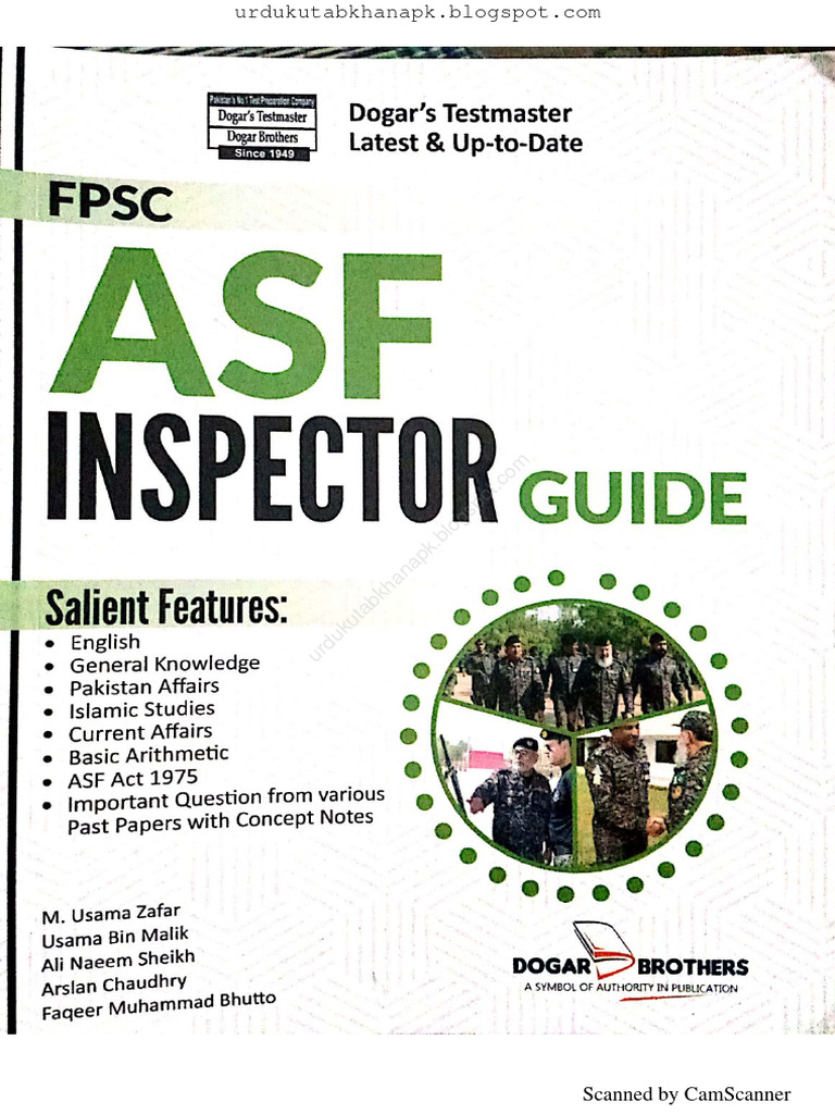 ASF Inspector Guide by Dogar Brothers | PDF