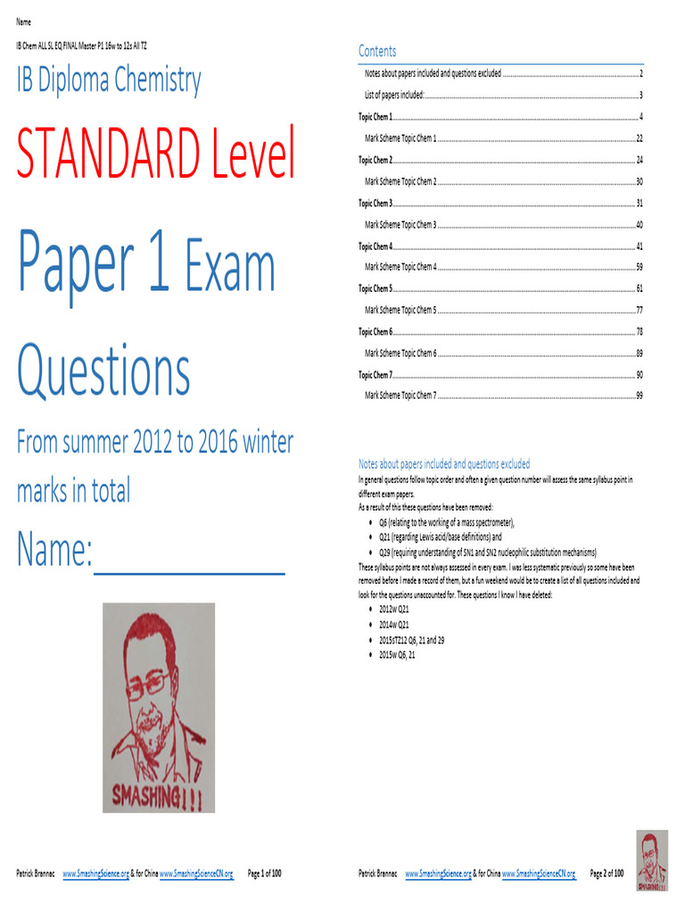 IB 1 To 7 SL EQ Revision Book P1 16s W SP To 12s All TZ 288marks ...