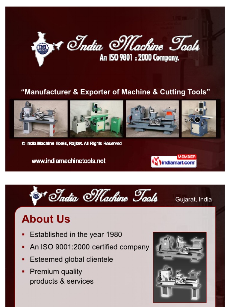 India Machine Tools Overview | PDF | Business
