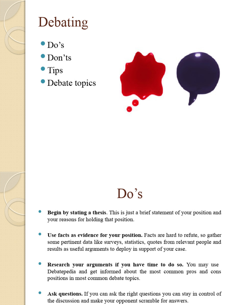 Mock Debating Session Fun Activities Games 23348 | PDF | Argument | Logic