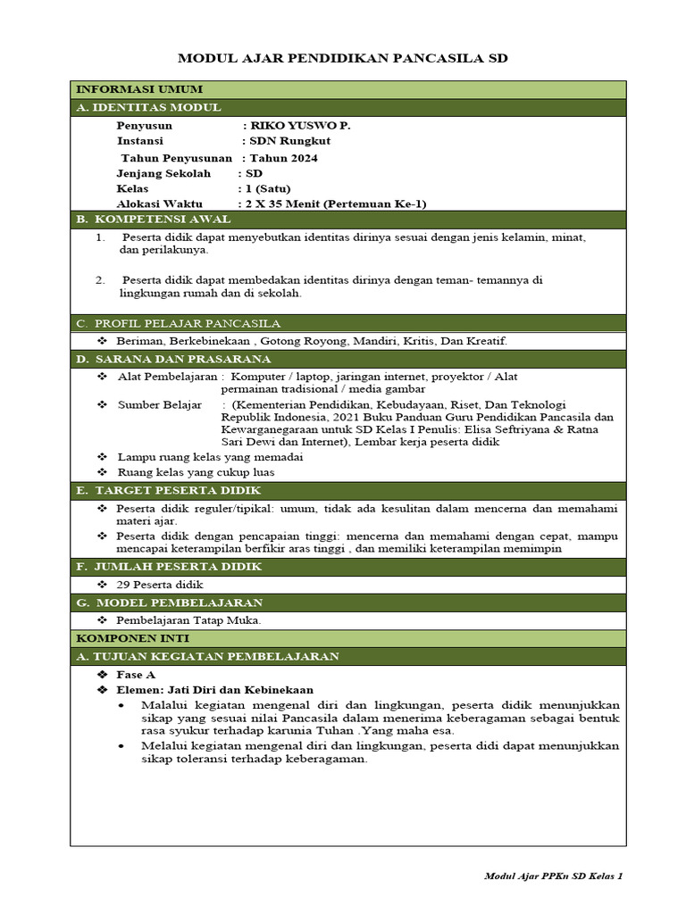 Modul Pembelajaran Riko | PDF | Karier & Perkembangan | Sains & Matematika
