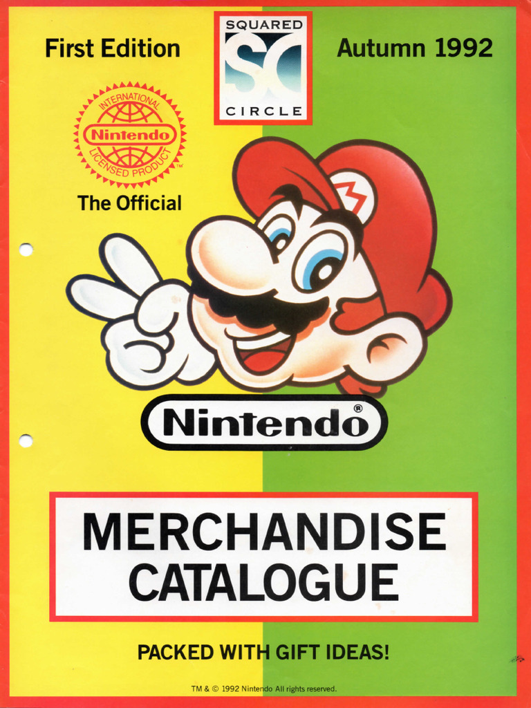 Nintendo Merchandise Catalogue 1992 | PDF