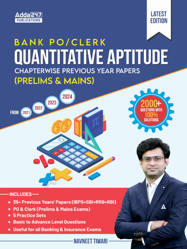 Quantitative Aptitude Chapter Wise PYQ (Index With Cover Page) | PDF