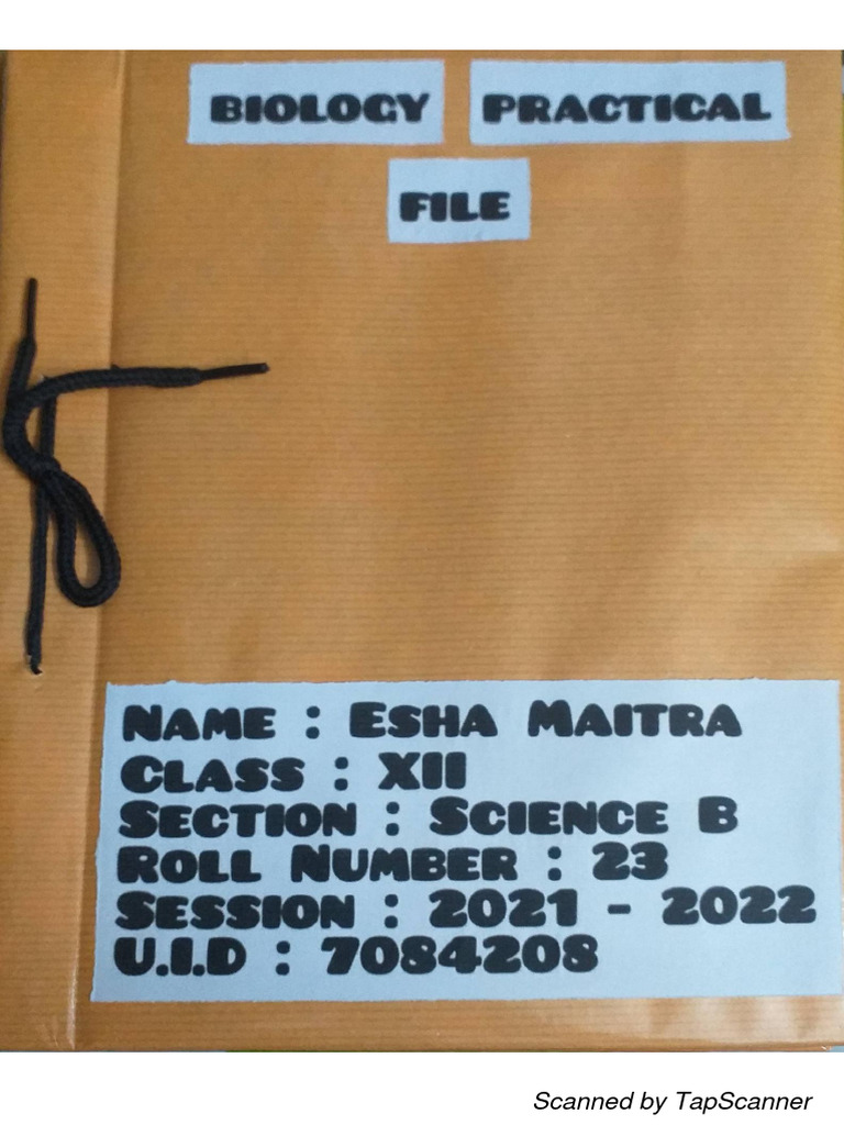 Biology Practical File-1 | PDF | Wellness | Religion & Spirituality