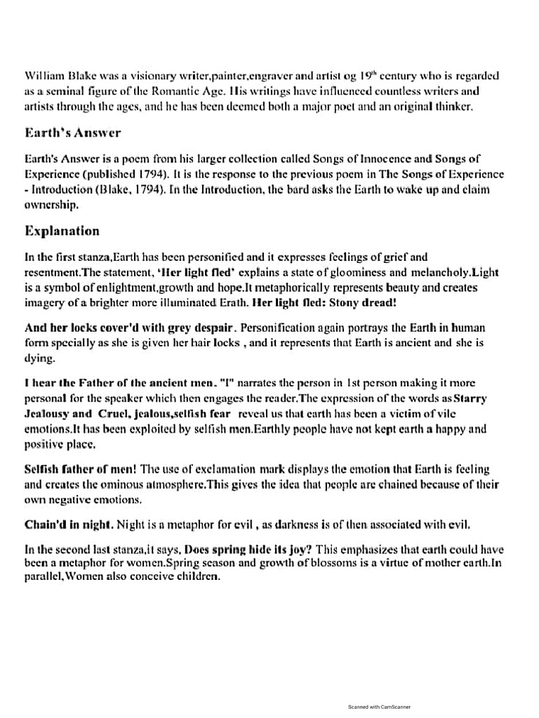 Earth Answer | PDF
