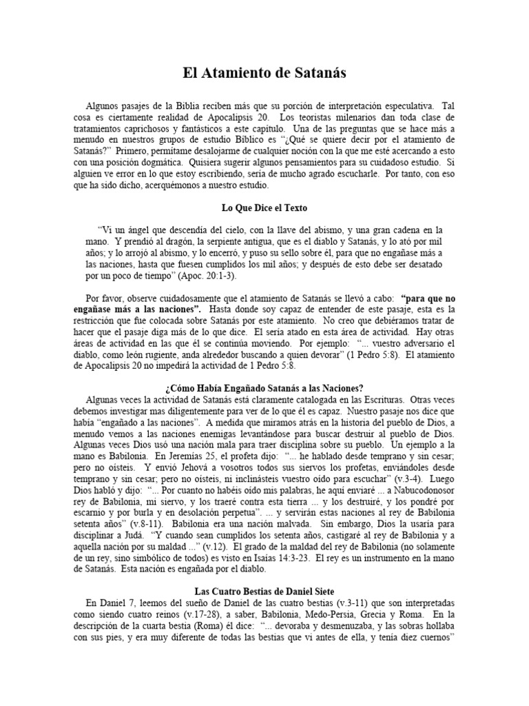 El Atamiento de Satanás | PDF | Satán | Diablo