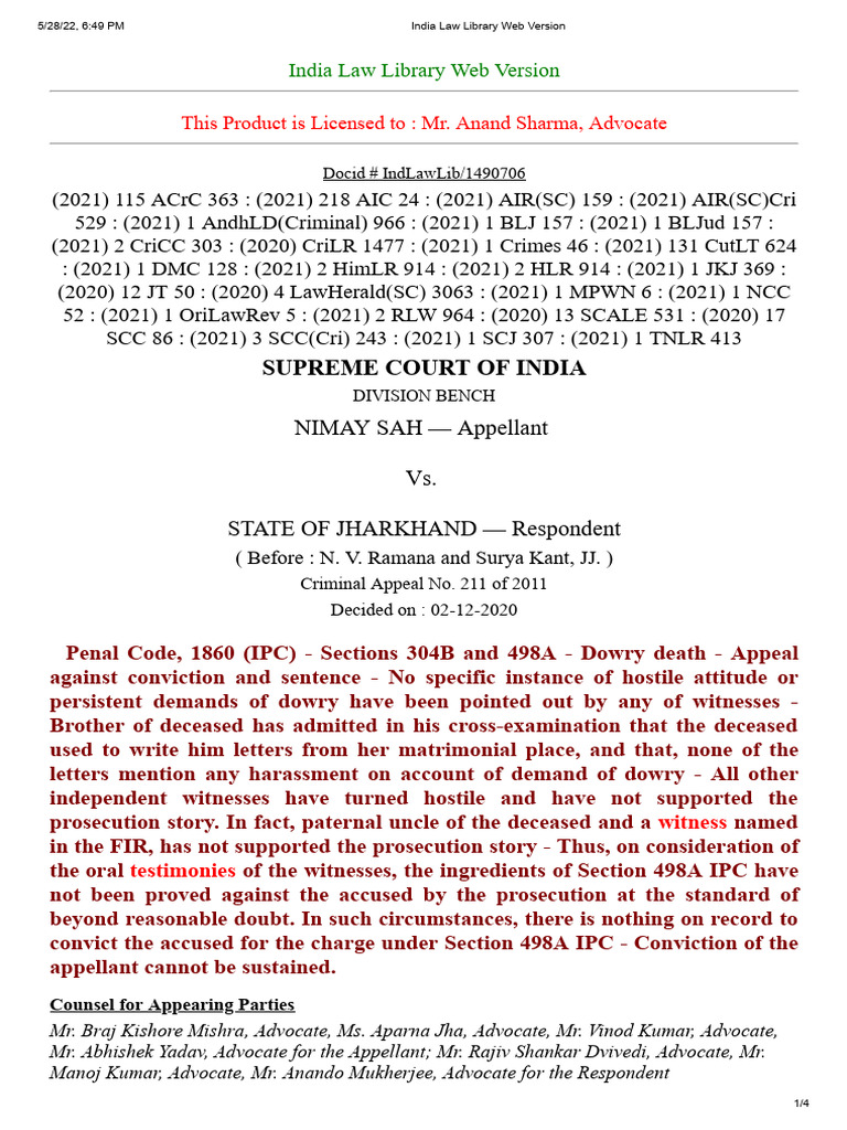 Evidence Judgment Pdf Acquittal Bail