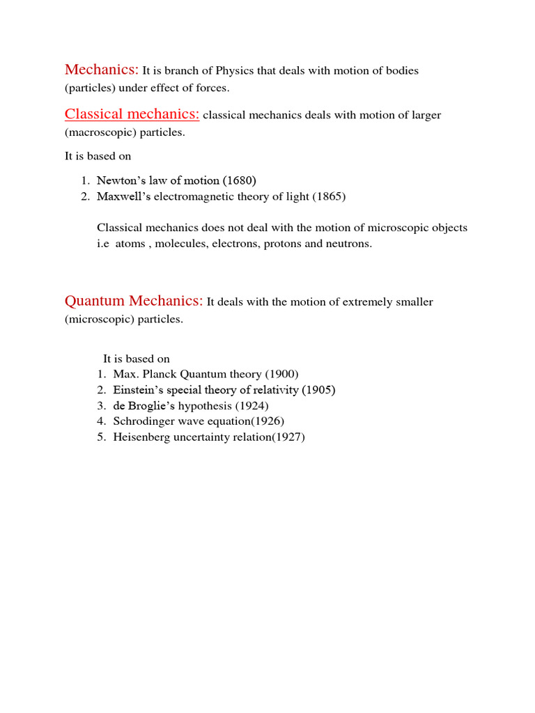 Notes On Quantum Mech Including Introduction-Merged | PDF ...