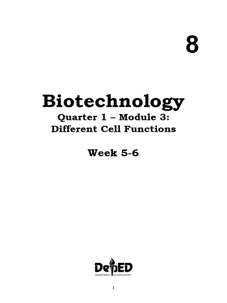 Q1 Module 3 in Biotechnology | PDF | Meiosis | Photosynthesis