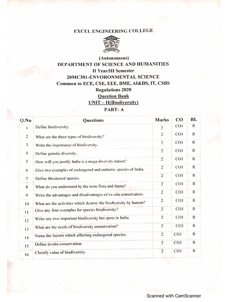EVS Unit 2&3 QB | PDF