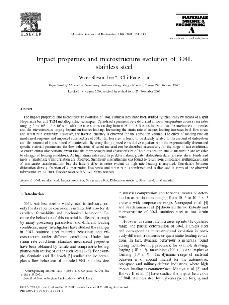 Lee 2001 | PDF | Deformation (Engineering) | Dislocation
