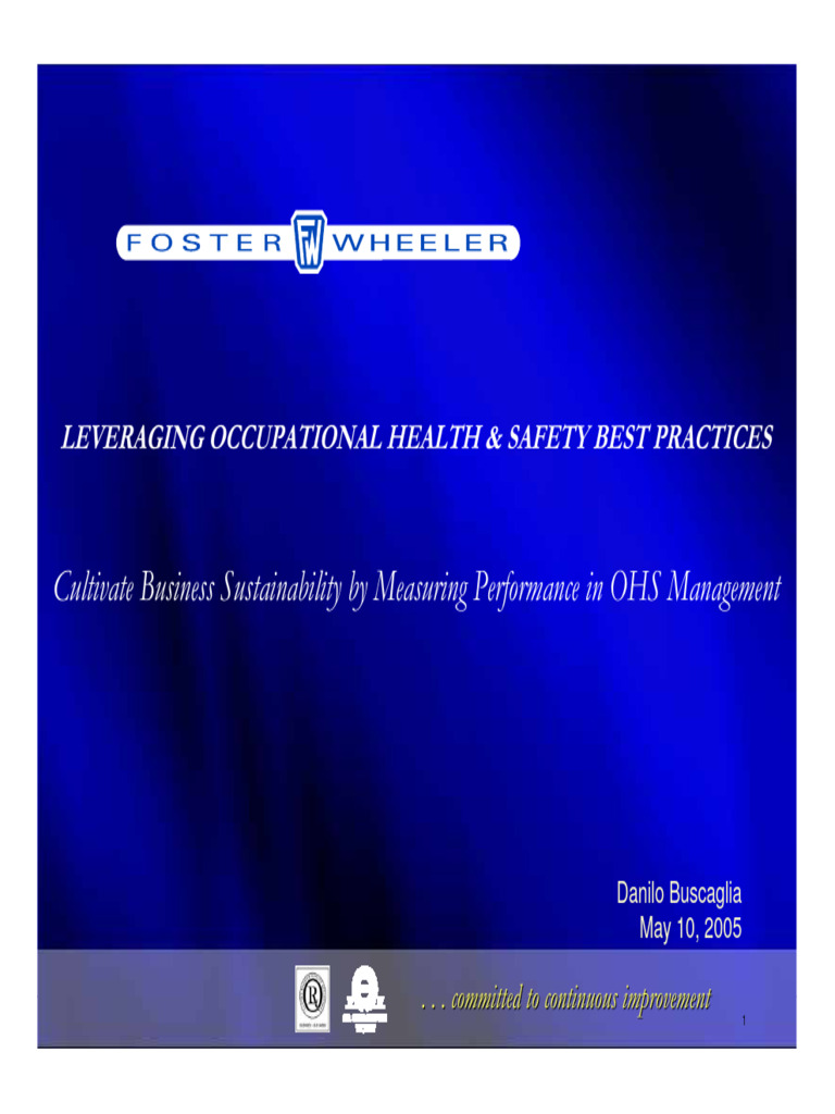 Leveraging OHS Best Practices | PDF | Risk | Behavior