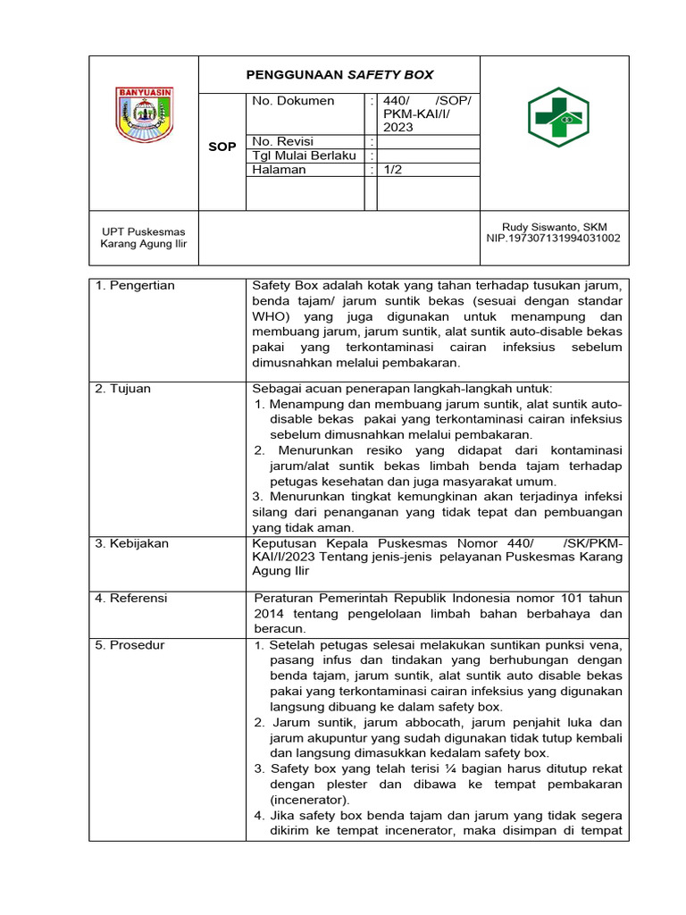 1.4.3.b SOP Safety Box | PDF