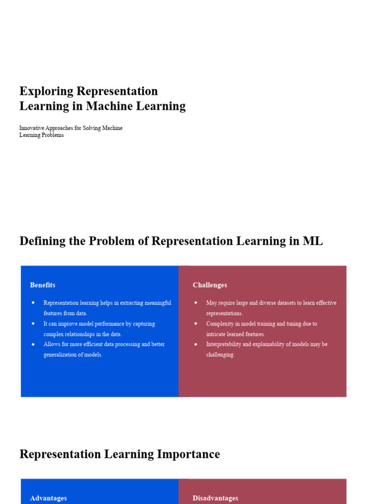 Representation Learning | PDF | Machine Learning | Artificial Intelligence Representation Learning | PDF | Machine Learning | Artificial Intelligence