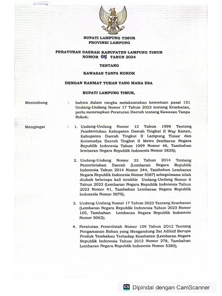 Perda KTR Lamtim | PDF